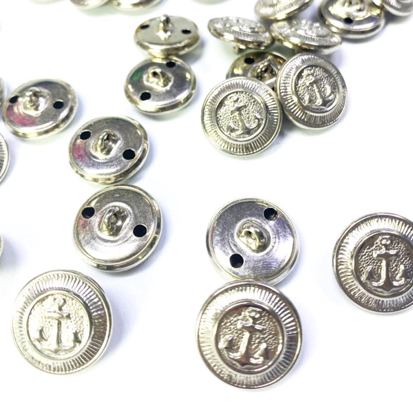 Пуговица металлическая,Якорь,18 мм - купить с доставкой по выгодным ...