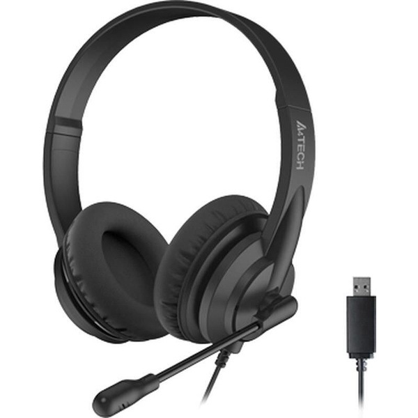 Наушники Полноразмерные A4tech проводная A4tech Hu 10 Hu 10 Usb Black