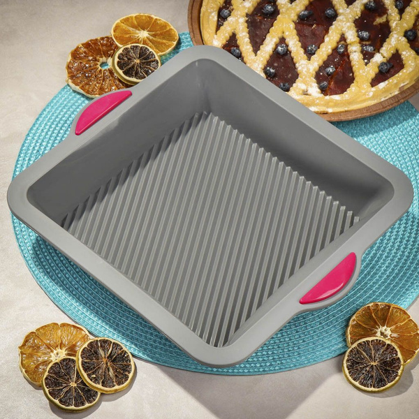 Форма для запекания силикон, 27.5х24х5 см, прямоуг, Daniks, Титан, JA20221065 - купить по низкой ...