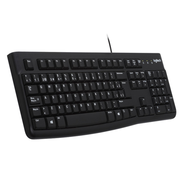 Мембранная клавиатура Logitech проводная K120, мембранная, USB, черный (920-002583) Английская ...
