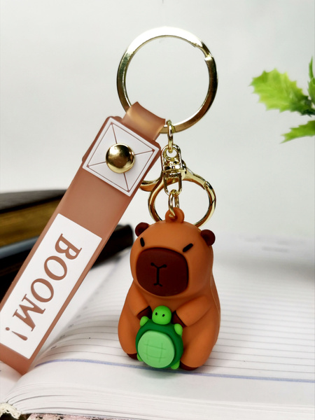 Брелок-игрушка Капибара с черепахой/Брелок на ключи/Брелок на сумку ...