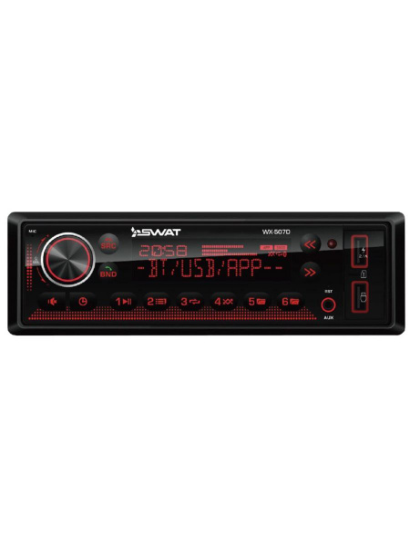 Автомобильная магнитола SWAT WX-507D, 1 din , 4x50Вт, MP3, 2*USB, DSP ...