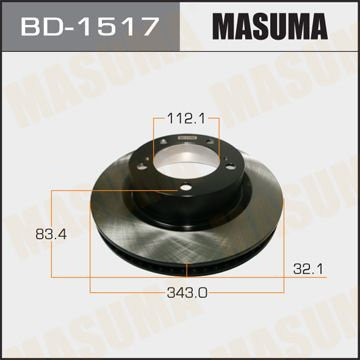 Диски тормозные, комплект 2 штуки. MASUMA BD-1517 для TOYOTA OEM ...