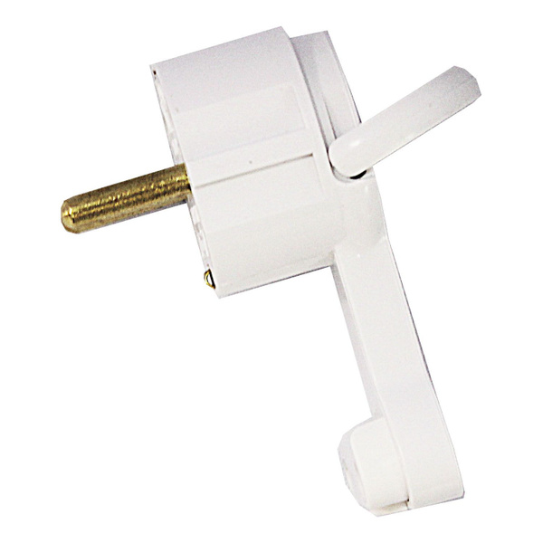 Характеристики Вилка-невидимка электрическая с/з белая угловая плоская ...