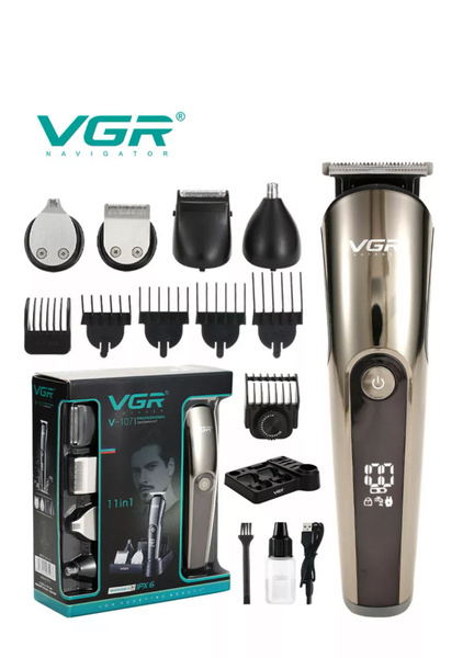 Машинка для стрижки VGR V-017, серый металлик - купить по выгодным ценам в интернет-магазине ...