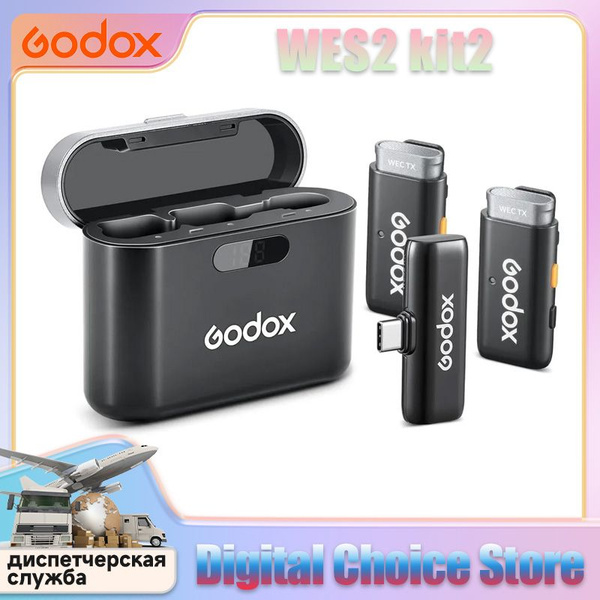 Микрофон для фото и видеокамер Godox WES2 kit2 - купить по выгодной цене в интернет-магазине ...