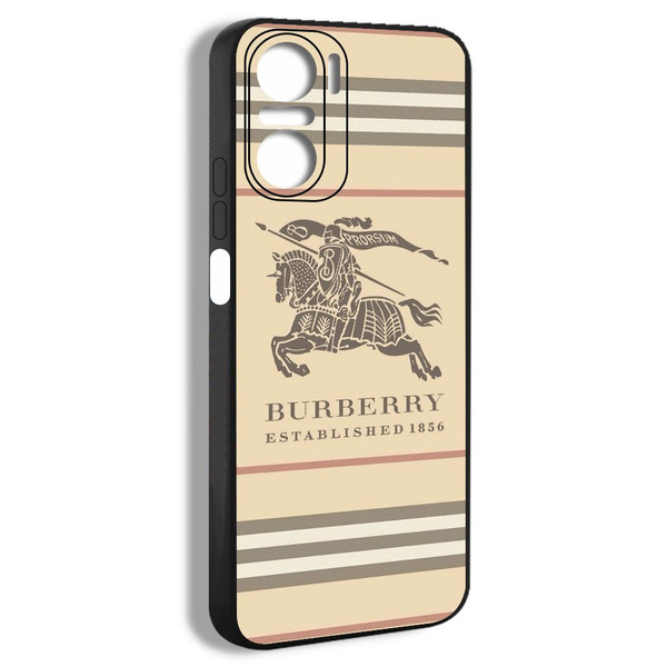 чехол для Сяоми Xiaomi Poco F3 Burberry Оригинальный Барбери логотип ...