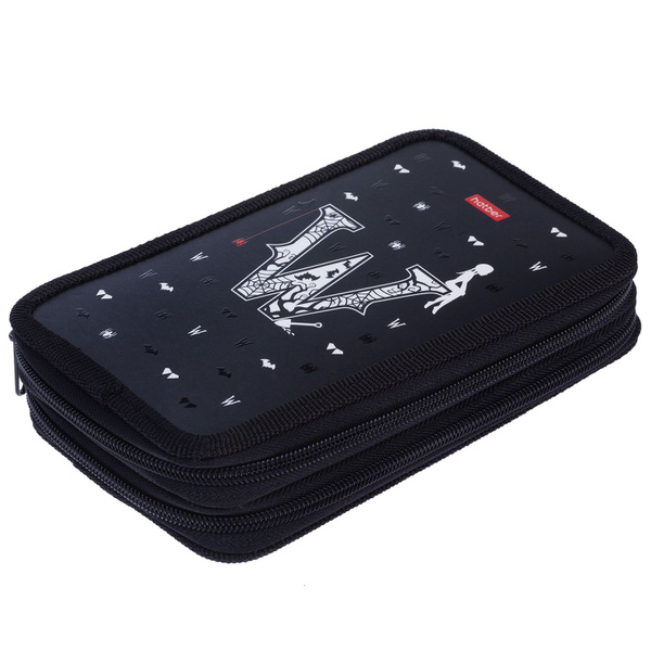 Пенал Hatber 190х110 мм 2 отделения на молнии матовая ламинация 3D лак -W-wednesday- с таблицей ...