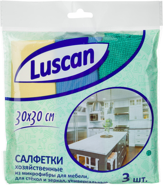 Салфетки для уборки Luscan, Микрофибра - купить в интернет-магазине OZON с доставкой по России ...