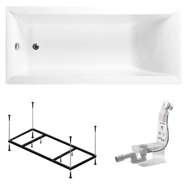 Комплект 3в1, акриловая ванна VAGNERPLAST VERONELA 150x70 ...