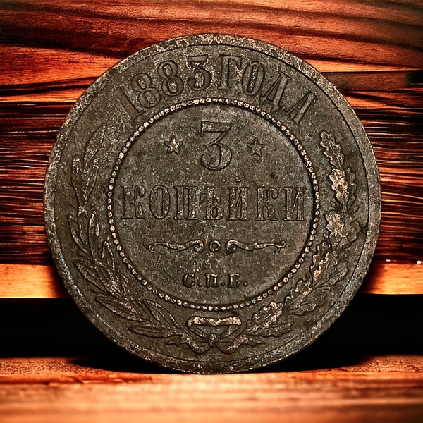 Монета Российской Империи 3 копейки 1883 года, СПБ. Александр III - купить в интернет-магазине ...