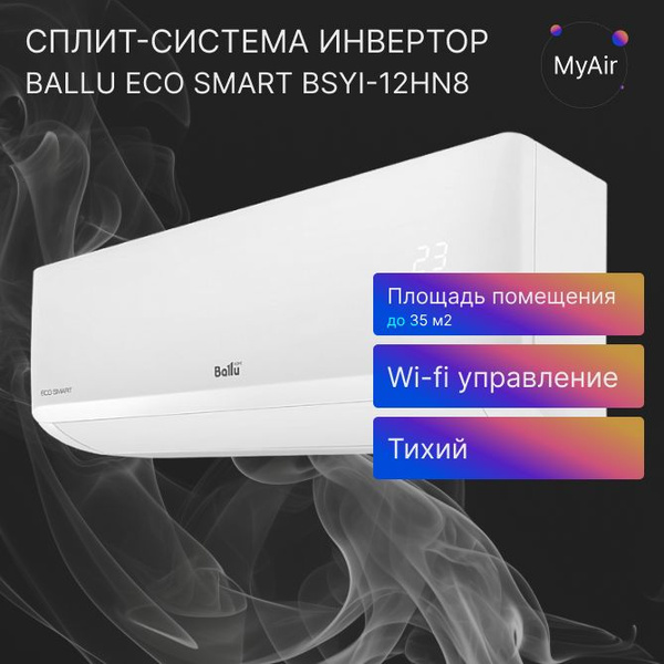 Сплит-система инверторного типа Ballu Eco Smart DC BSYI-12HN8/ES_21Y ...