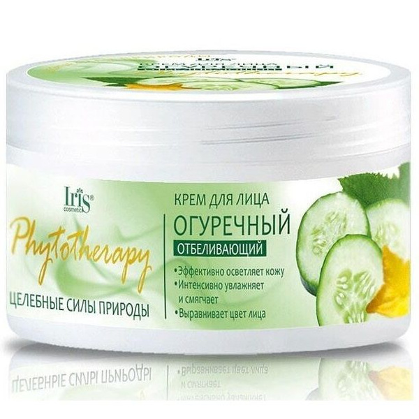 Iris Крем для лица PHYTOTHERAPY Огуречный увлажняющий 180 мл - купить с ...