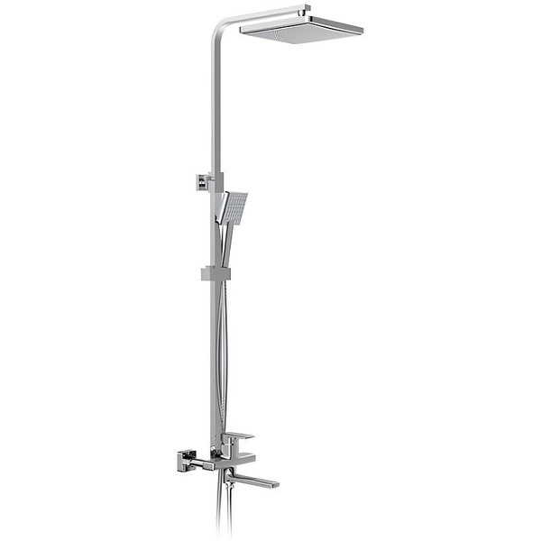 Душевая система F2460 (смеситель, стойка, верхн. душ, лейка, шланг), хром (1/4) "FRAP" - купить ...