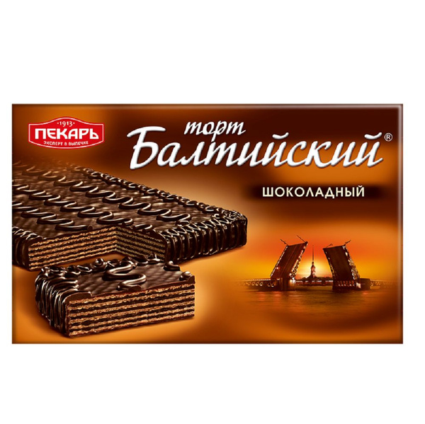 Торт Балтийский вафельный шоколадный 320г - купить с доставкой по ...