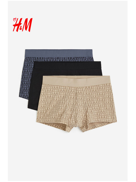 Комплект трусов боксеры, транки H&M Basic, 3 шт - купить с доставкой по выгодным ценам в ...