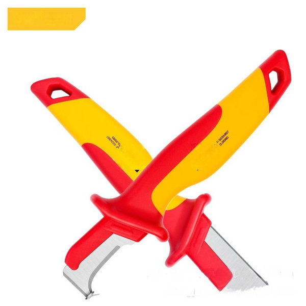 Изолированный нож для резки кабеля серповидный прямой плоский нож ...