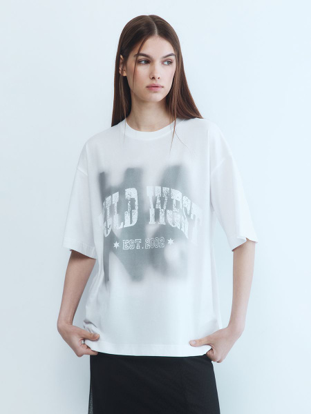 Футболка Befree, размер 46, цвет белый, хлопок - 100% - купить по выгодной цене в интернет ...