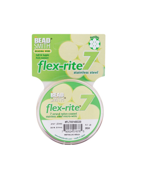 Ювелирный тросик Flex-Rite 7 0,35 мм золотой для рукоделия - купить с ...