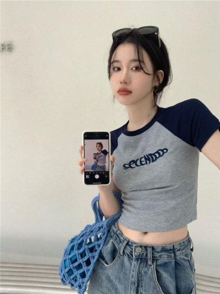 Кроп-топ SYJYW - купить с доставкой по выгодным ценам в интернет-магазине OZON (1653149409)