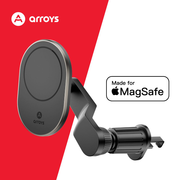Держатель для смартфона в вентиляцию Arroys Vent-MS2H с MagSafe и удлинительным плечом купить на ...