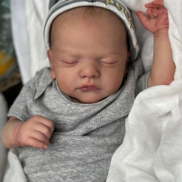 18 дюймов 45 см силиконовая кукла Реборн, тканевое тело, reborn Sam ...