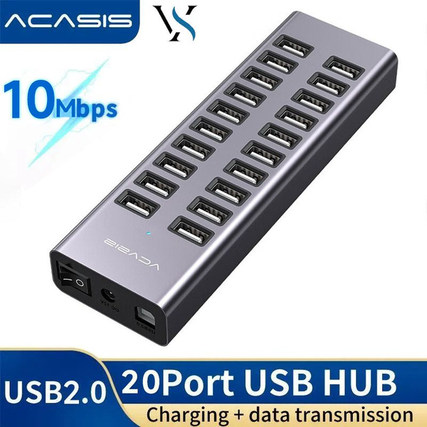 Характеристики 20-портовый USB-концентратор Acasis, USB-разветвитель USB 3.0, 5 Гбит/с для ...