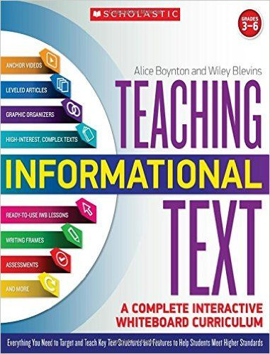 Teaching Informational Text: A Complete Interactive Whiteboard ...