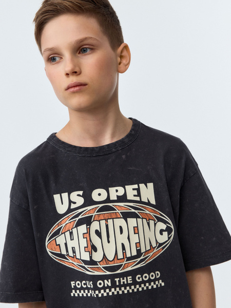 Футболка Sela, размер 146, цвет темно-серый, 100% Хлопок - купить по выгодной цене в интернет ...