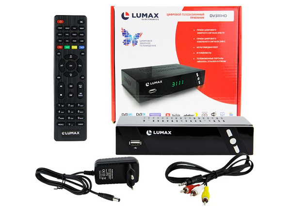 ТВ-ресивер Lumax Ресивер цифровой, черный купить по выгодной цене в интернет-магазине OZON ...