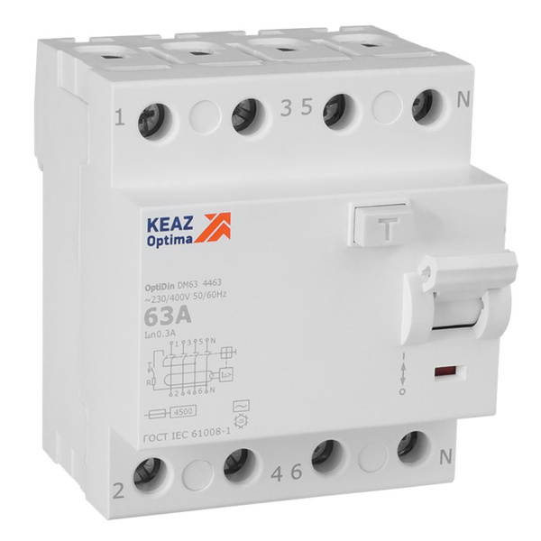 КЭАЗ OptiDin DM63-4463-AC-4,5-УХЛ4 (4P, 63, 300mA), КЭАЗ, арт.343905 - купить с доставкой по ...