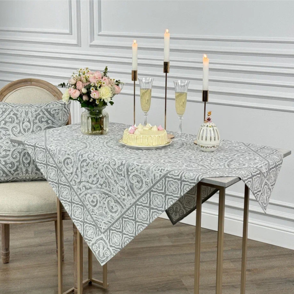 Салфетка Гобеленовая Миконос серый 98х98 см купить на OZON по низкой цене (1574390121)