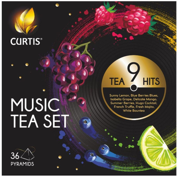Чай Curtis Music Tea Set пакетированный ассорти 9 вкусовx4шт, 63,2г ...