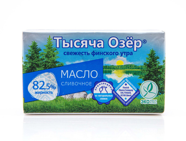 Масло сливочное Тысяча озёр 82.5%, 180г - купить с доставкой по ...