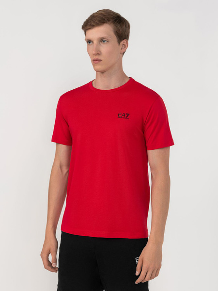 Футболка EA7, размер 52, 54, цвет красный, хлопок 100% - купить по выгодной цене в интернет ...