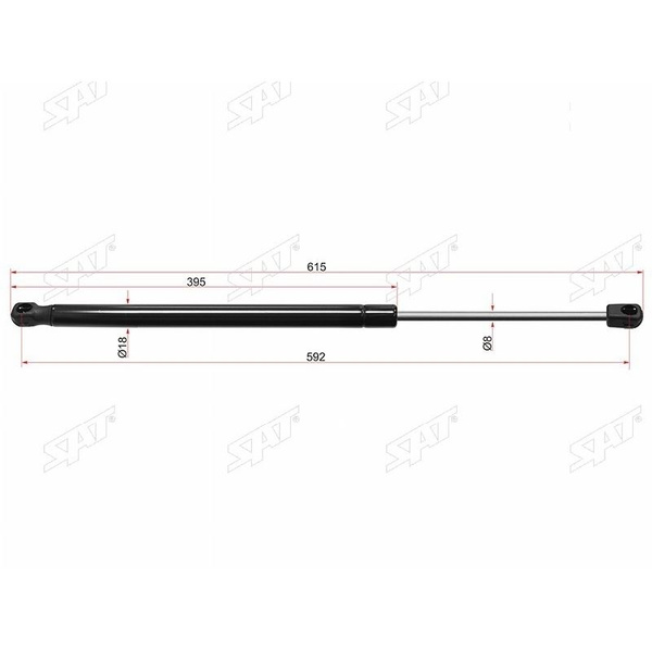 IPSAIP_ST-7P6827550 Амортизатор крышки багажника VOLKSWAGEN TOUAREG 10 ...