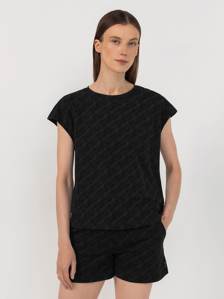 Футболка EA7, размер 48, 50, цвет черный, хлопок 95% эластан 5% - купить по выгодной цене в ...