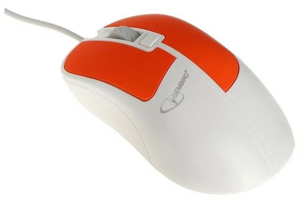 Мышь проводная Gembird MOP-410 MOP-410-O, оранжевый - купить по ...