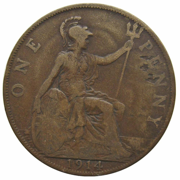 Старинная монета Великобритании 1 пенни 1914 г. - купить в интернет-магазине OZON с быстрой ...