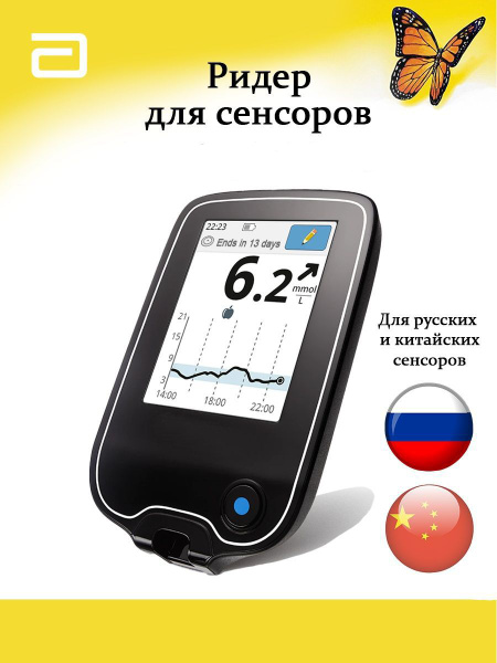 Ридер Freestyle Libre 1 глюкометр для сенсоров уровня глюкозы - купить ...