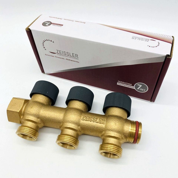 Коллектор для водоснабжения Tim - Zeissler 3/4"х3/4" на 3 выхода ...
