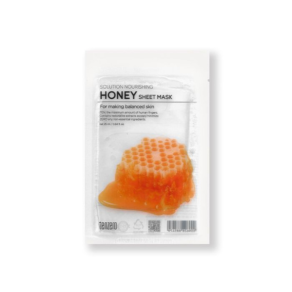 Тканевые маски для лица TENZERO SOLUTION NOURISHING HONEY SHEET MASK ...