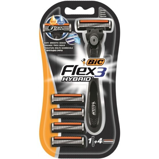 Бритвенный станок BIC Flex 3 Hybrid, с 4 сменными кассетами купить на ...