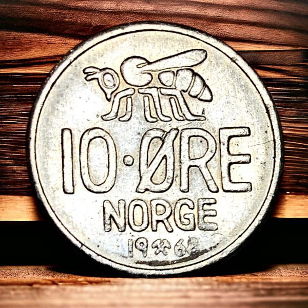 Монета Норвегия 10 эре 1968 года. Пчела. Люксовое состояние - купить в интернет-магазине OZON с ...