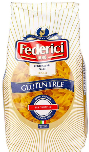 Макаронные изделия Спиральки №42 Federici без глютена, 400 г Италия - купить с доставкой по ...