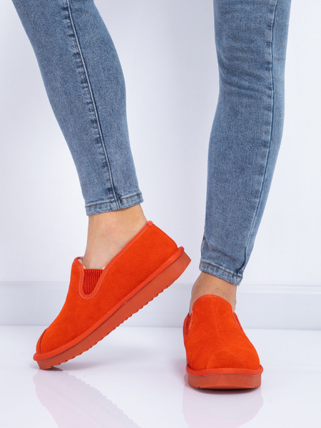 Угги Женский Ascalini оранжевый Замша натуральная Зима 8 Россия Водоотталкивающая пропитка ...