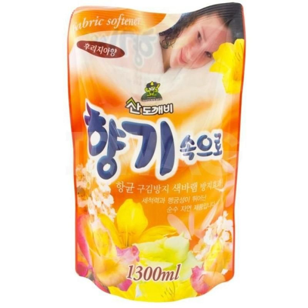 Sandokkaebi Soft Aroma Aqua Blue Кондиционер для белья Фрезия 1300 мл ...