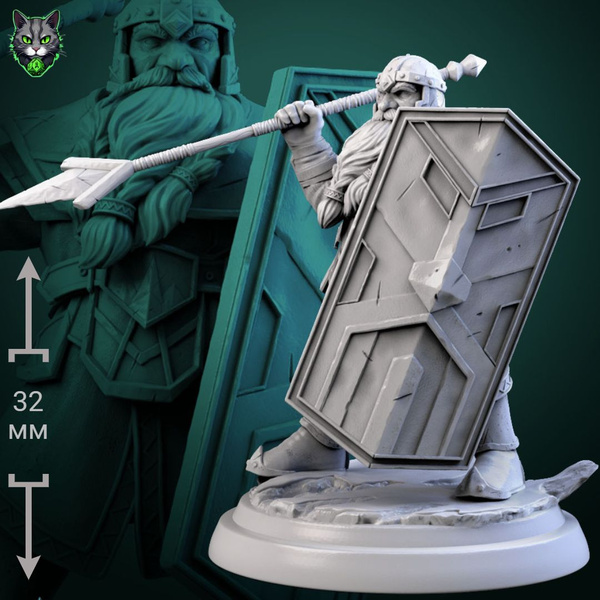 Характеристики Миниатюра фигурка для настольных игр ДнД ( DnD ) Дварф в ...