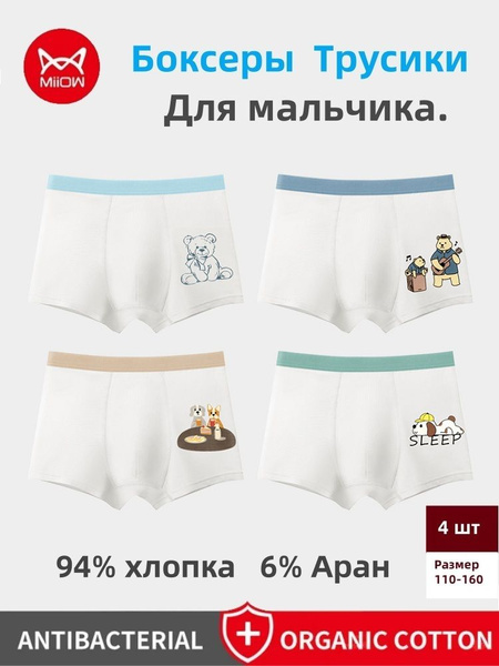 Комплект трусов Miiow, 4 шт - купить с доставкой по выгодным ценам в интернет-магазине OZON ...