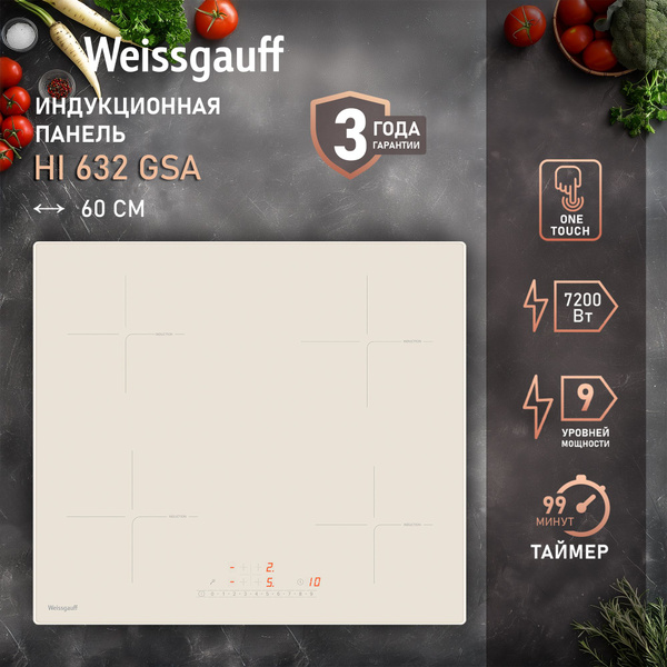 Стеклокерамическая панель Weissgauff HI 632 GSA купить c доставкой на ...